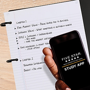 Five Star Flex Hybrid NoteBinder, 1 Inch Binder with Tabs, Notebook and 3-Ring Binder All-in-One, Blue (29328AD2)