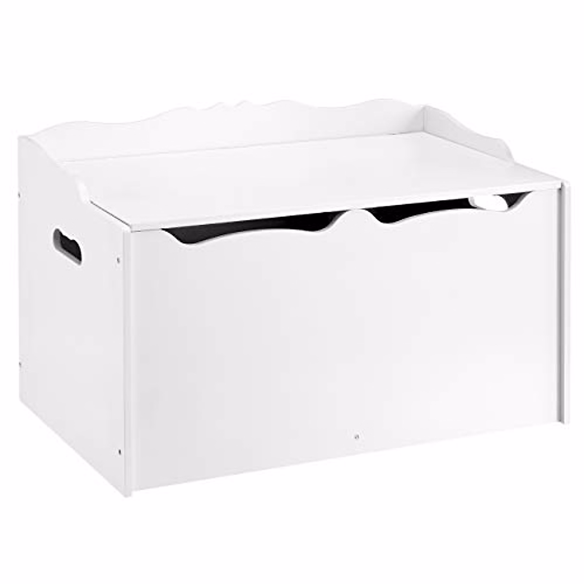 Amazon Basics Kids Toy Box, Wooden Organizer Storage Chest,White, 30" x 18" x 19"