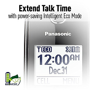 PANASONIC Expandable Cordless Phone System with Link2Cell Bluetooth, Voice Assistant, Answering Machine and Call Blocking - 4 Cordless Handsets - KX-TGD564M (Metallic Black)