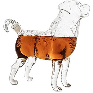 Dog Decanter Wine & Whiskey - Dog Lovers Gift by The Wine Savant, Beautiful Profile Of A Dog 500ml - Whiskey, Wine Scotch or Liquor Decanter, Funny, Beagle, Boxer, Boggle, Golden Retriever, Labrador