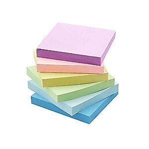 Early Buy Sticky Notes 3x3 Self-Stick Notes 6 Pastel Color 6 Pads, 100 Sheets/Pad