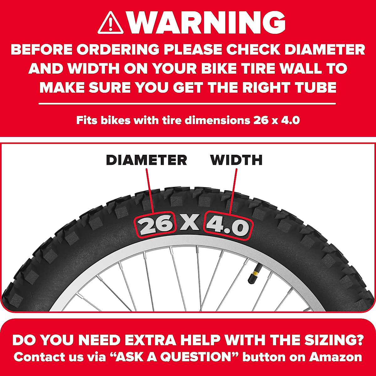 Ultraverse 26 x 4.0 Inner Tube set with Schrader Valve - Ideal for Mountain Bikes & E-Bikes with 26-Inch Fat Tires - Durable & Reliable Performance- 2 pack with tire levers
