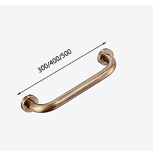 CRODY Bath Wall Attachment Handrails Grab Bar Rails Brass Antique Wall Mounted Grab Bar,Bathroom Shower Anti-Slip Grip,Toilet Bath Safety Anti-Fall Grip for Elderly Disabled, Towel Rack/30Cm