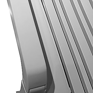 Outsunny Folding Chaise Lounge Chair on Wheels with Storage Box, Lightweight Plastic Sun Recliner with 5 Position Backrest for Beach & Pool, White