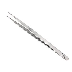 Scientific Labwares High Precision Stainless Steel Lab Tweezers/Forceps with Straight Slender Fine Point