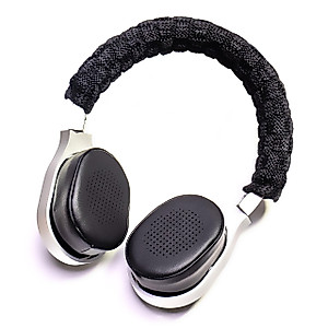Voarmaks Ear Pads Replacement Foam Cushion Compatible with KEF M400 M500 with Soft Skin Protein Leather Memory Foam Inner Padding, Black, 1 Pair (Left & Right) with Easy Mounting Base