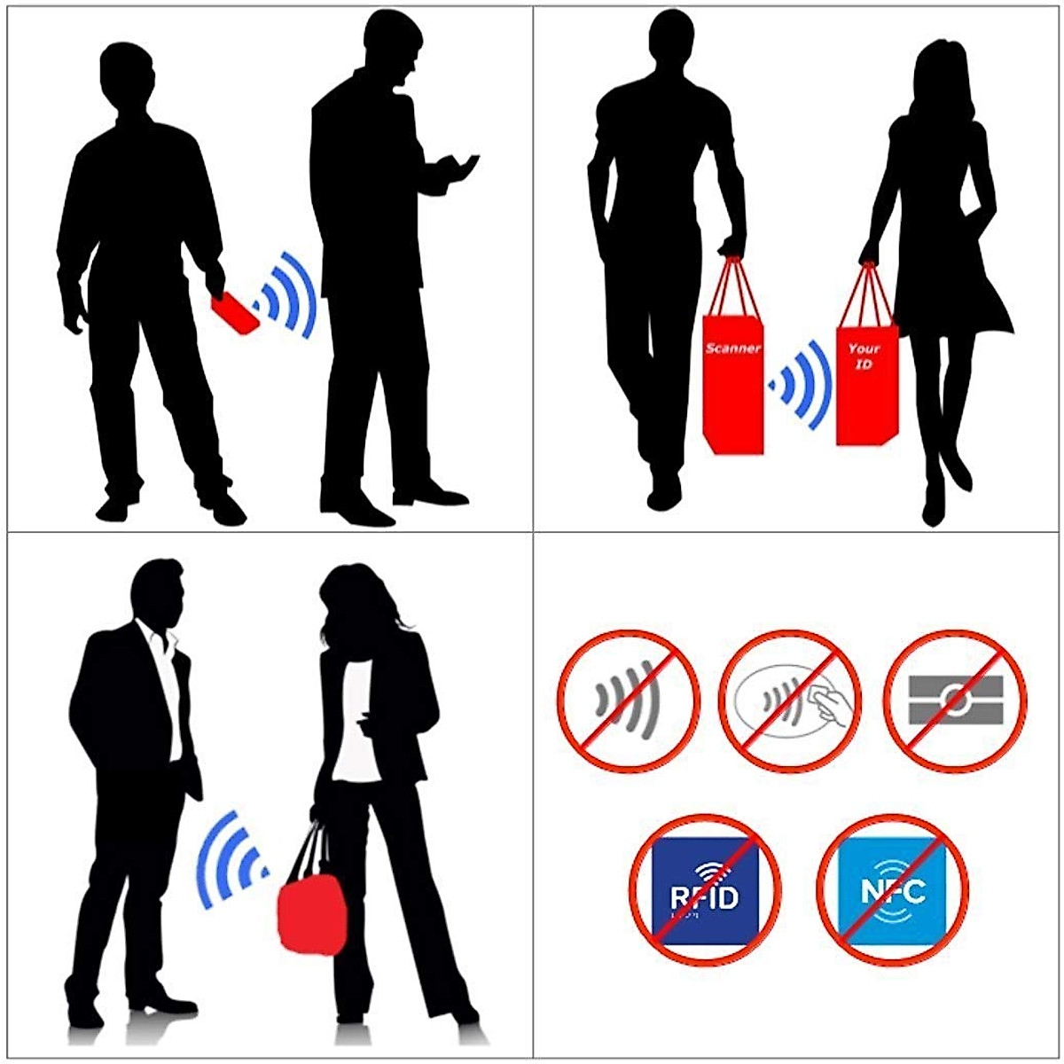 HONB Money Clip Credit Card Holder Father's Gift (Aluminum Black)