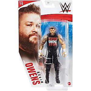 WWE Kevin Owens Action Figure, Posable 6-in Collectible for Ages 6 Years Old & Up