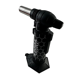 Arsenal Tools Jet Flame Wind-Proof Torch Lighter - Child-lock - Perfect for Camping, Kitchen, Backyard, Travel, Beach, BBQ, Mountain, Outdoors, Travel, Garage, and more (Black)