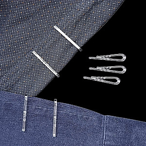 AIMPGSTL 100Pcs Transparent Plastic Alligator Clip 38mm Shirt Fixing Packing Clip U Shape Plastic Clothespins for Ties Socks Pants Shirts