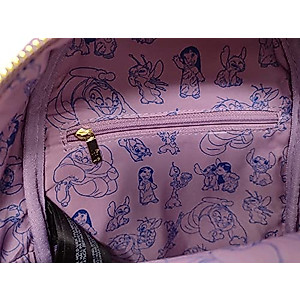 Loungefly Disney Lilo and Stitch Allover Print Womens Double Strap Shoulder Bag Purse