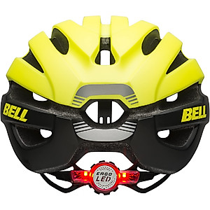 Bell Avenue LED Adult Road Bike Helmet - Matte/Gloss Hi-Viz/Black (2021), Universal Adult (53-60 cm)