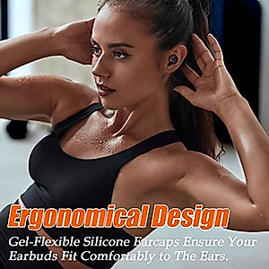 Earbuds 5.0 Mini Headphones, IPX5 Waterproof Hi-Fi Stereo Built-in Mic Headset, in-Ear Earphones for Sports