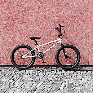 cubsala 18 Inch Kids BMX Bicycle Freestyle Bike for 5 6 7 8 Years Old Boys Girls and Youth Beginners, White