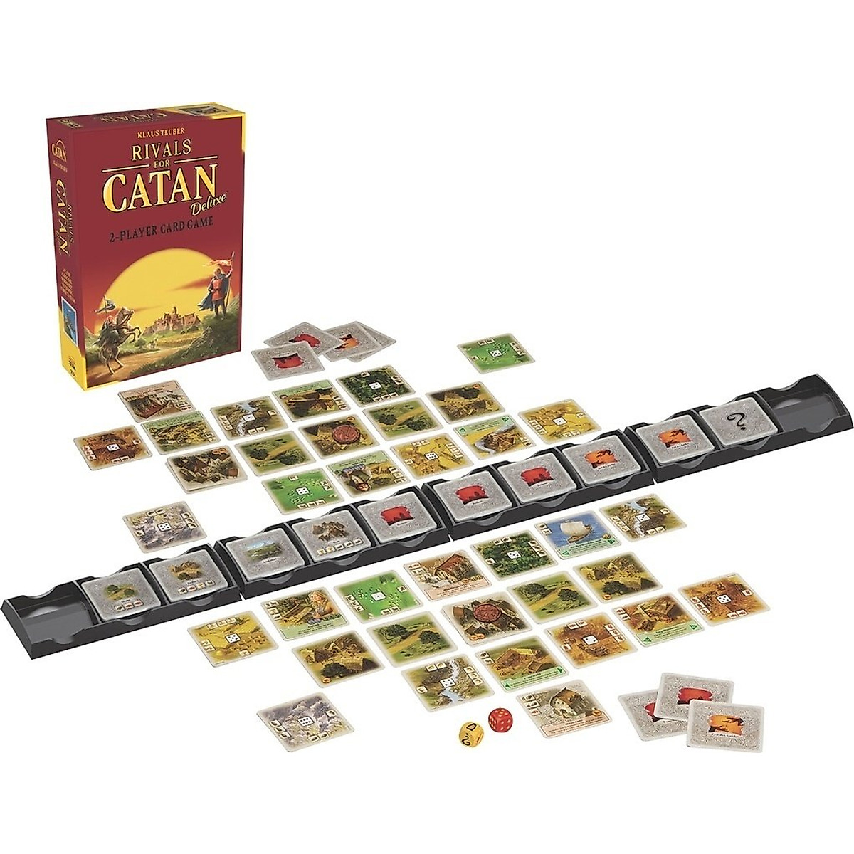 Rivals for CATAN Card Game DELUXE EDITION - Build, Trade, and Conquer with Enhanced Components! Family Game for Kids & Adults, Ages 10+, 2 Players, 45-60 Minute Playtime, Made by CATAN Studio