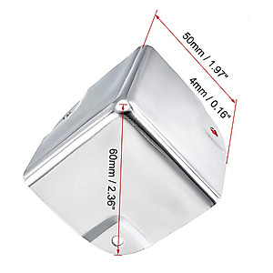 uxcell Metal Box Corner Protectors Box Edge Guard Protector 50 X 50 X 50mm Silver Tone 4pcs for Table Corners and Desk Corners