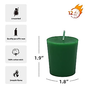 Zest Candle CVZ-012 12-Piece Votive Candles, Hunter Green