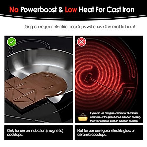 KITCHENRAKU KR Large Induction Cooktop Protector Mat, (Magnetic) Food Grade Electric Stove Burner Covers Anti-Strike&Anti-Scratch as Glass Top Stove Cover