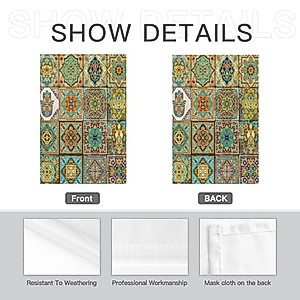 Double-sided garden flag Mandala Talavera Mexican Tiles Outdoor Flag Garden Flag Yard Outdoor Decoration （12×18in）.