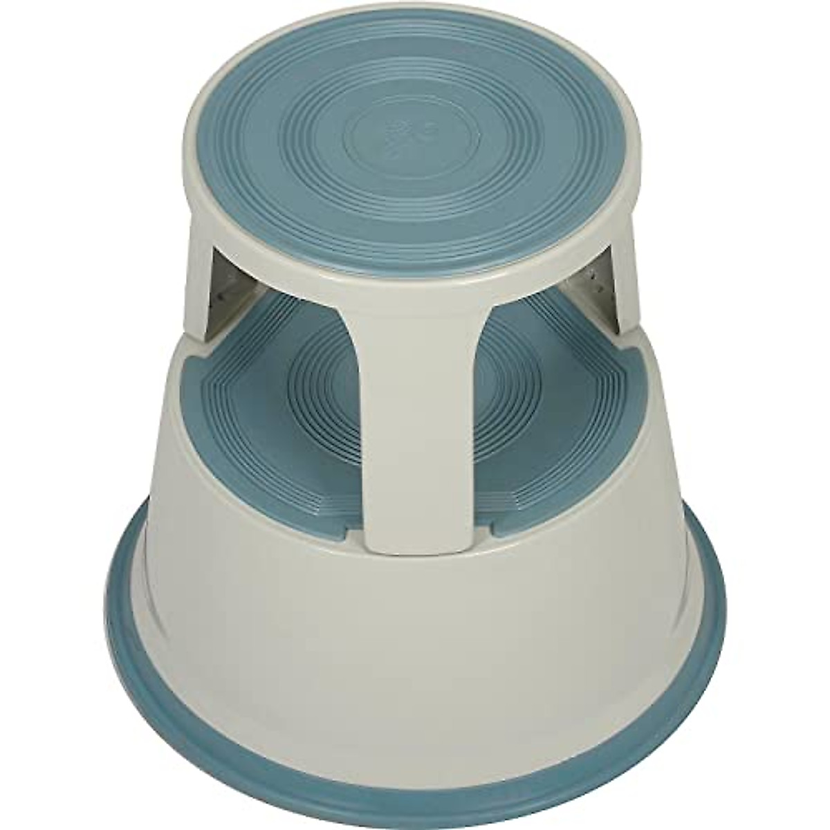 17"H Rolling Step Stool - Gray