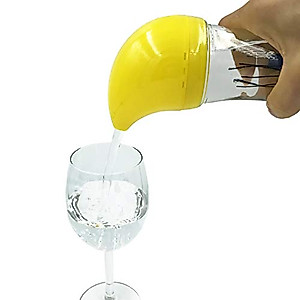 Chirpy Jug Glass Water Carafe Tweeting Bottle 34oz (1L) Yellow