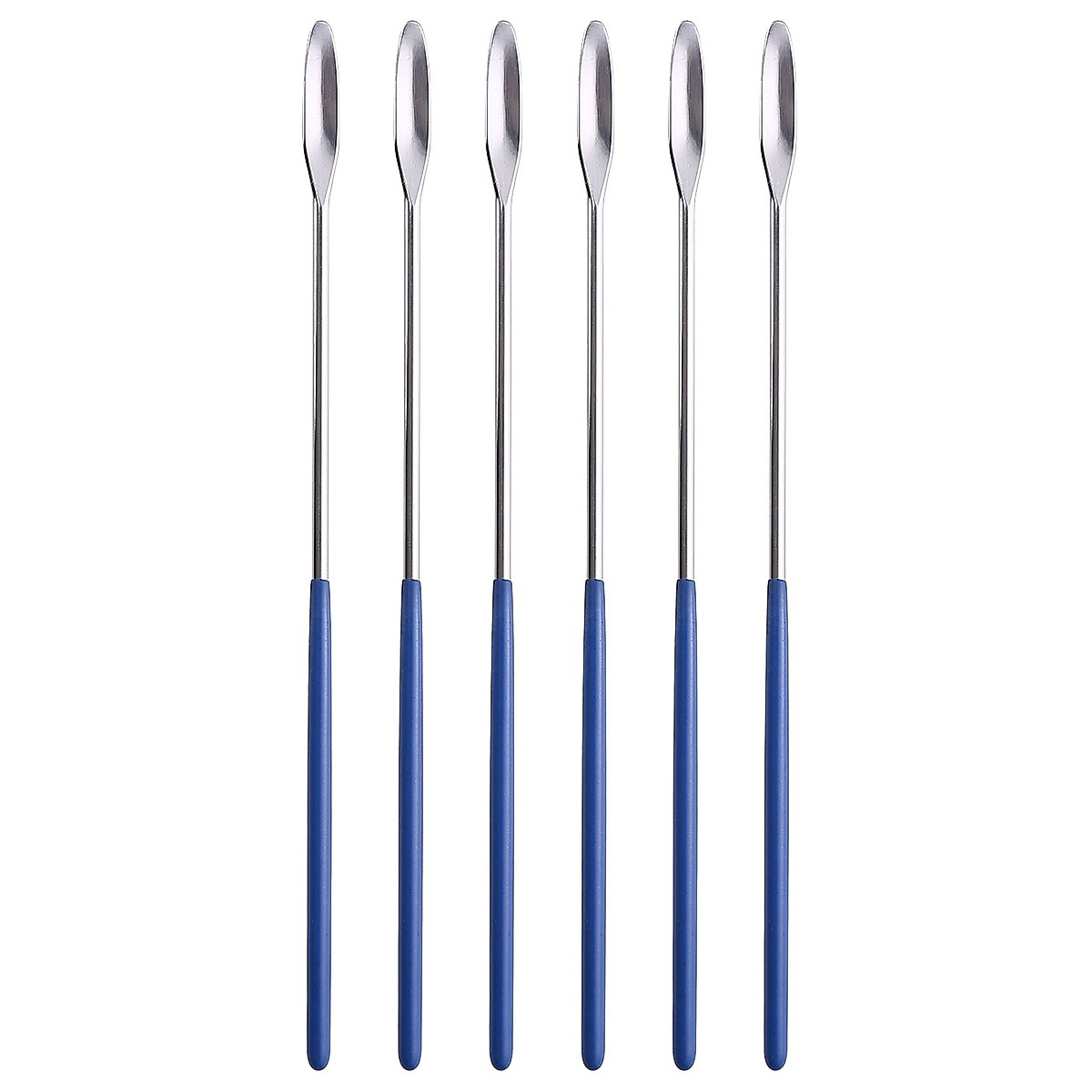 Aozita 6 Pack Lab Spatula - Micro Lab Spoon/Scoop with Nickel-Stainless Blade - Also Great Filler, Gel Cap Capsule Pill Filler Machine - #000 00 0 1 2 3