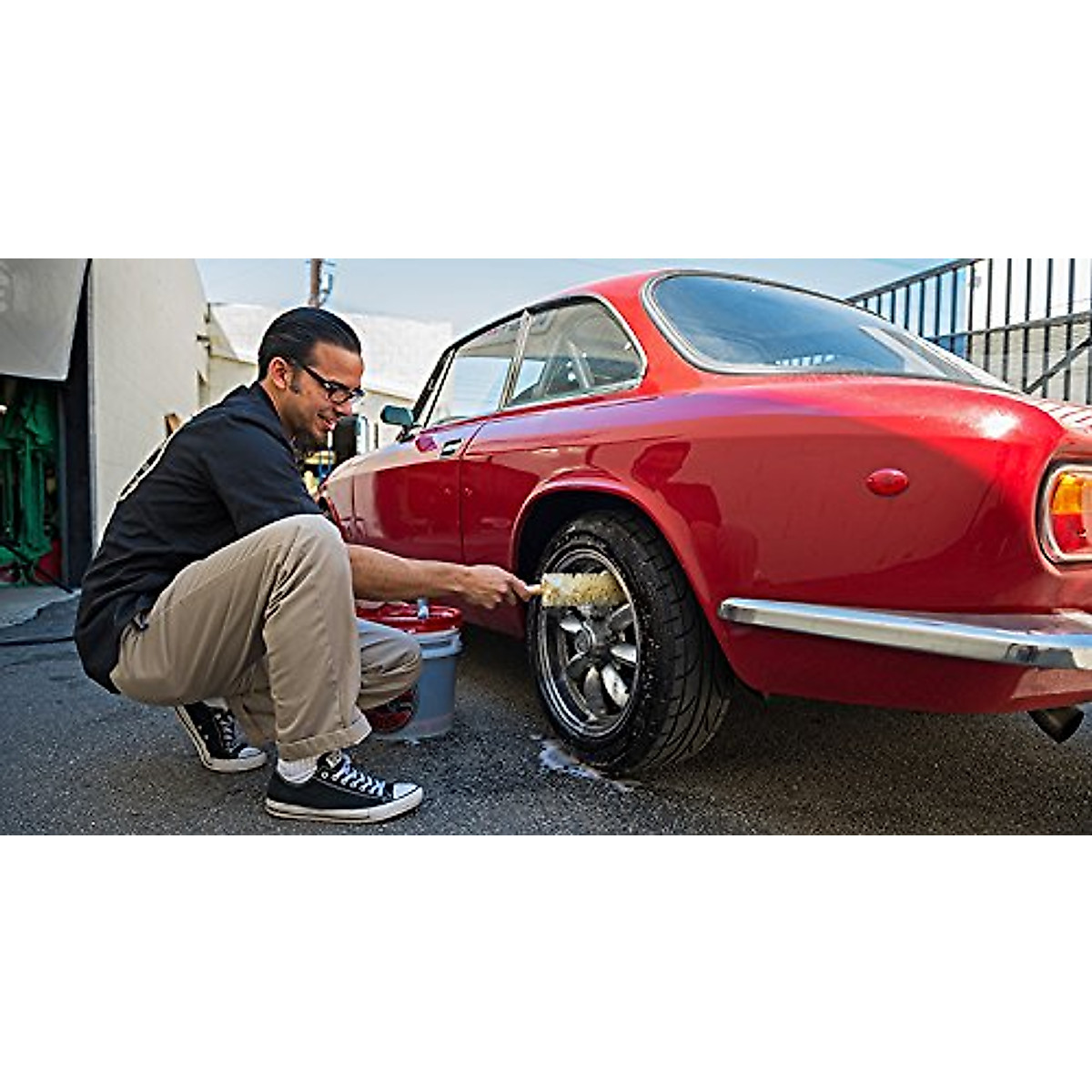 Chemical Guys Acc_S31 Ferret Wheel/Rim/Engine Brush, 1 Pack