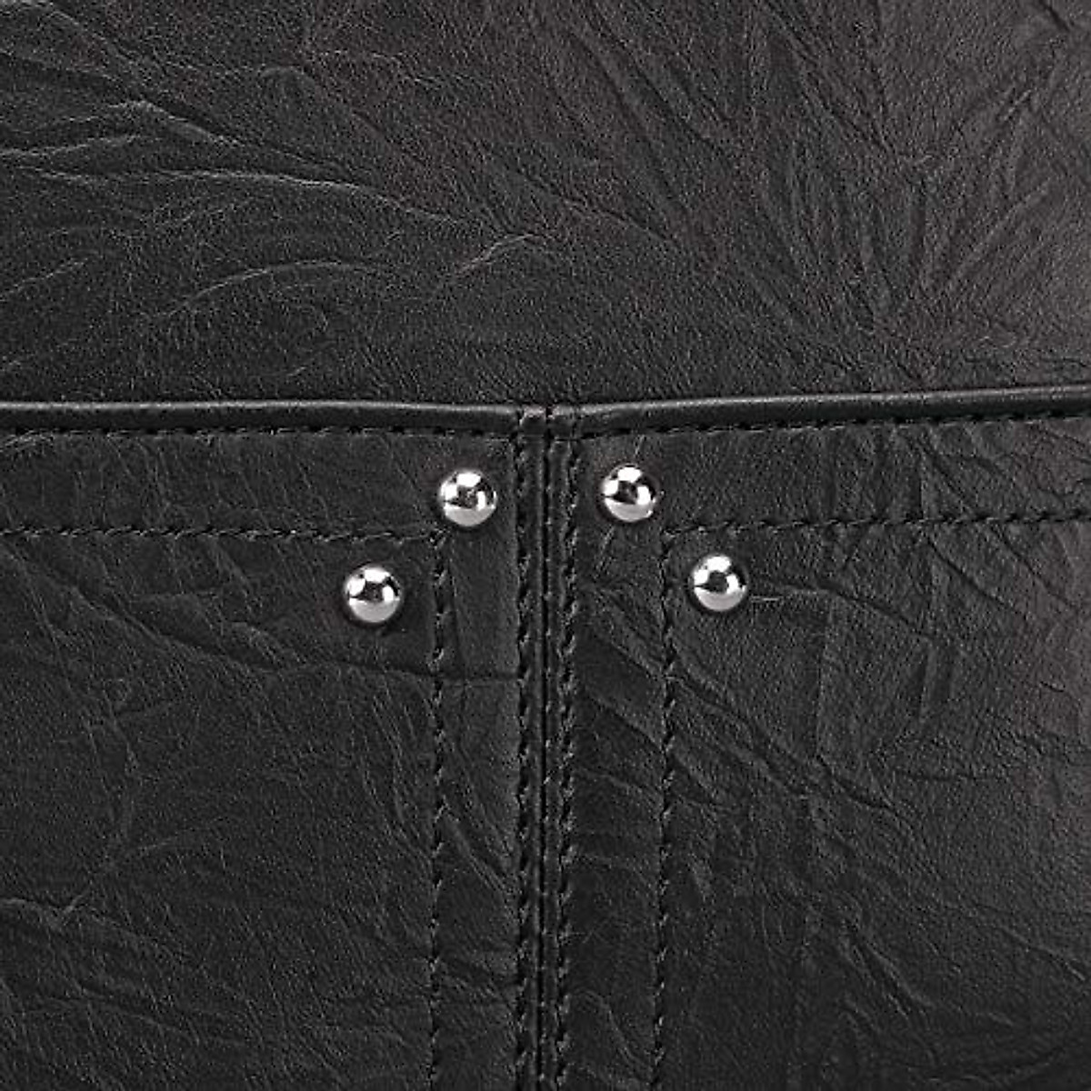 Fox Valley Traders B.Amici Francesca RFID Lockport Crossbody Bag, RFID Lining, Adjustable Straps, Black