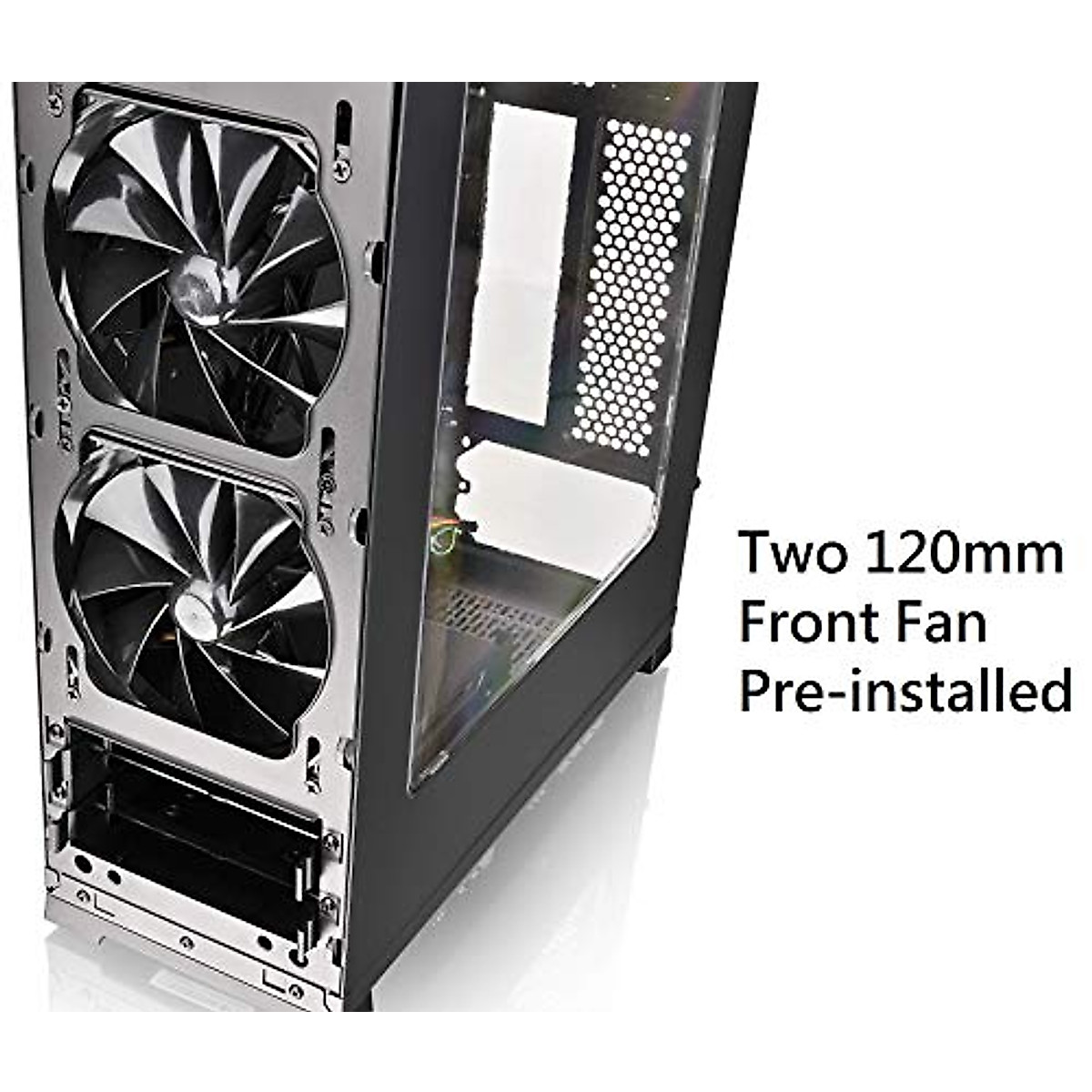 Thermaltake Core G3 Black Slim Small Form Factor ATX Perforated Metal Front and Top Panel Gaming Computer Case 2.0 Edition with Two 120mm Front Fan Pre-Installed CA-1G6-00S1WN-A0