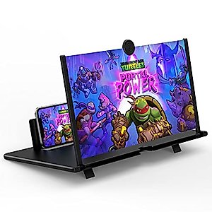18" Screen Magnifier -3D HD Mobile Phone Magnifying Projector Screen Enlarger for Movies, Videos and Gaming – Foldable Phone Stand Holder with Screen Amplifier–Compatible with All Smartphones
