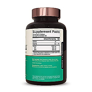 OmegaWell Omega 3 Fish Oil - 2000mg Capsules: Heart, Brain, & Joint Support - 800 mg EPA 600 mg DHA - w/ Natural Lemon Oil, Sustainably Sourced - Omega 3 Fish Oil Mini Softgels - 30 Day Supply