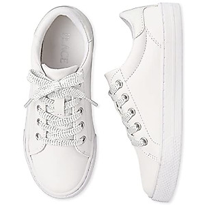The Children's Place,girls,The Children's Place Girls Low Top Sneakers,Uniform Low Top Sneakers,White,2 Big Kid