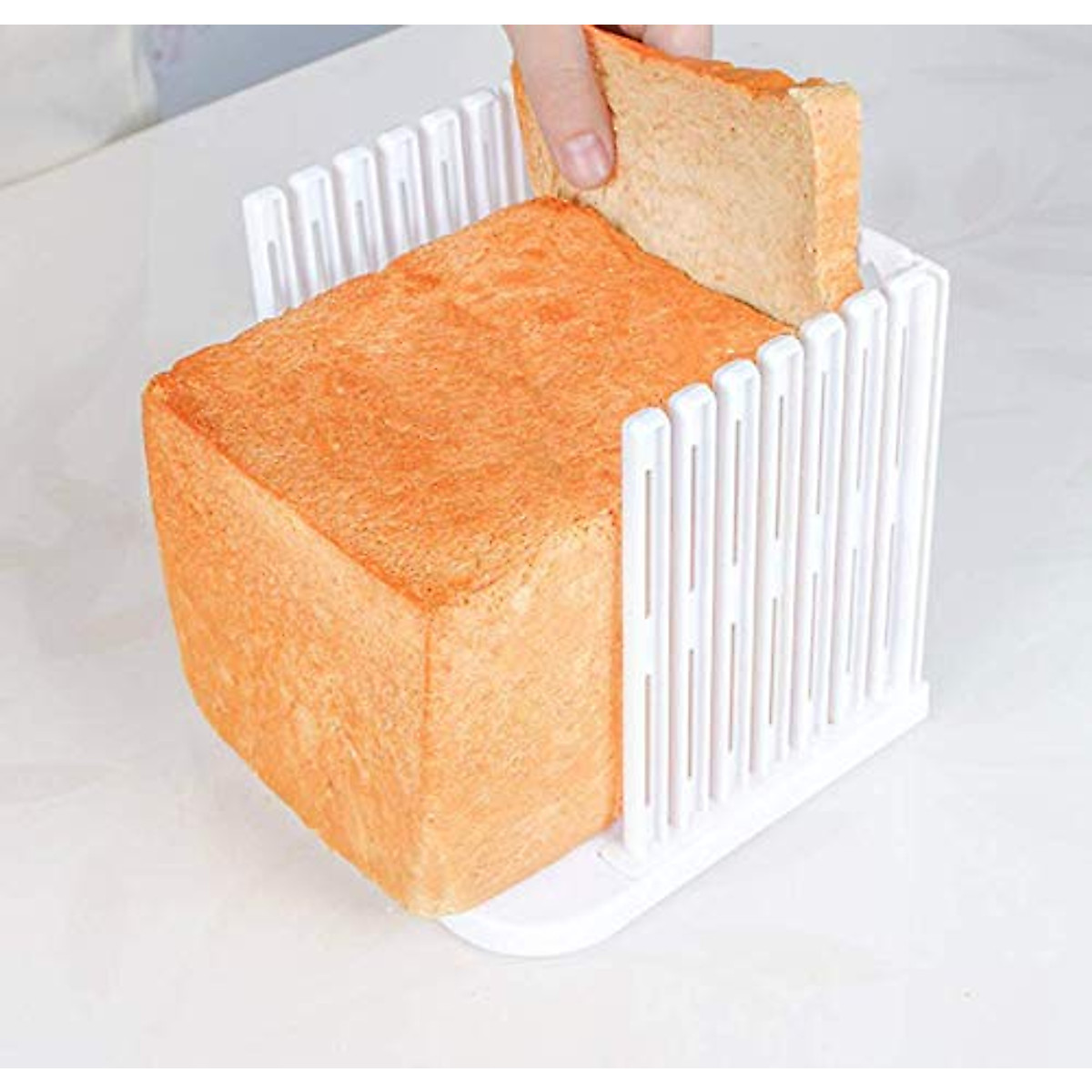 Bread Slicer&Bread Knife Hovico Bread/Bake/Bread Slicer Cutter, Compact Foldable Bread Sandwich Toast Bread Slicer,Simple,Easy to Clean,Safe Materials,Mold,Handy