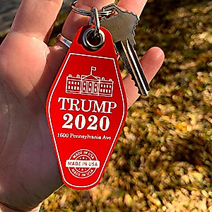 President Trump 2020 Collectible Motel Keychain and Door Hanger Made in USA