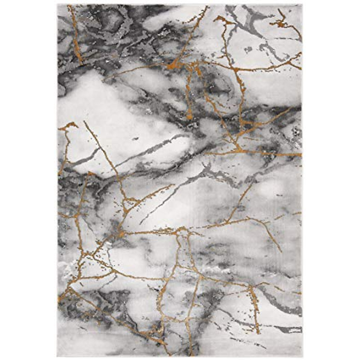 SAFAVIEH Craft Collection 5'3" x 7'6" Grey / Gold CFT877F Modern Abstract Non-Shedding Living Room Bedroom Dining Home Office Area Rug