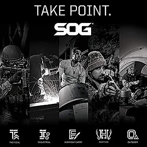 SOG Instinct Mini Small Fixed Blade Knife- 8.75 Inch x 1 Inch x 4 Inch Full Tang Adjustable Clip Belt or Boot Knife with Tactical Knife Sheath and Neck Knife Lanyard (NB1002-CP)