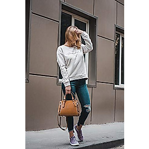 HESHE Women’s Leather Shoulder Handbags Hobo Bag Bucket Bags Designer Satchel Ladies Purses Crossbody Bag (Coffee)