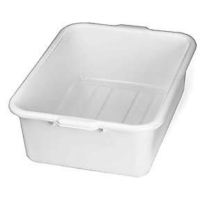 TableCraft 1537W White 7" Polyethylene Bus Box