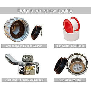 IBC Tote Tank Winterizing Brass Drain Adapter, Garden Hose Faucet Spigot 275-300 Gallon Water Tank Connector Replacement, Ton Barrel Fittings Switch Nozzles Tank Joints, Coarse Thread S60X6, 1/2"