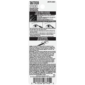 Maybelline New York Tattoo Studio Long-Lasting Sharpenable Eyeliner Pencil, Glide on Smooth Gel Pigments with 36 Hour Wear, Waterproof, Arctic Skies, 0.04 oz