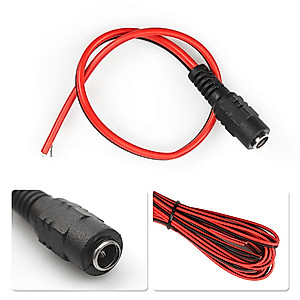 InduSKY Upgraded LED Dimmer PWM DC 12V-24V 30A Lighting Dimming Controller Single Channel + 5M 22AWG Extension Cable for Led Strips 3528 5050 Single Color + DC 12V Plugs Female Connector