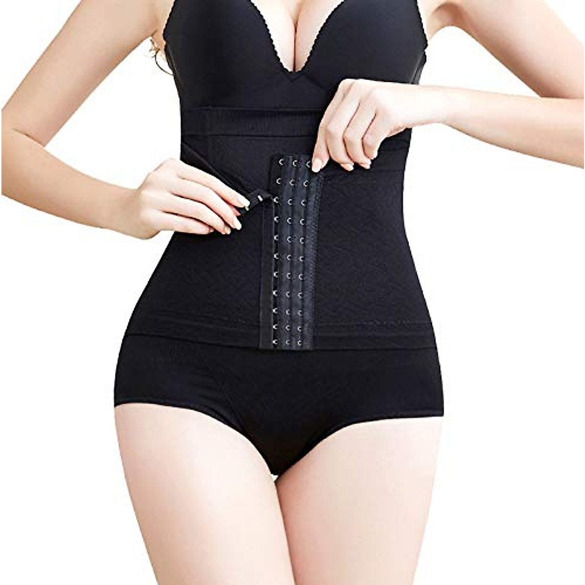 FchengtaiS Women's Briefs Underwear Solid Color Patchwork Panties Fresh & Dry Brief Lace Edge Underwear Black