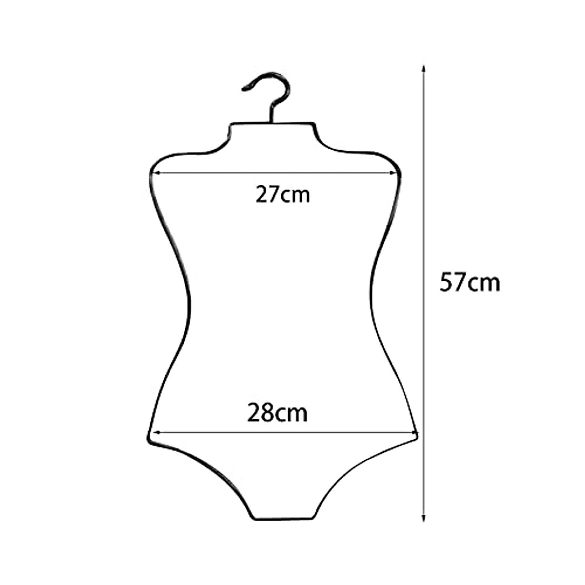 Colcolo Wire Body Shape Display Hanger Closet Organizer Clothes Hanger for Bedroom Cloakroom