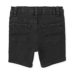 The Children's Place Baby Boys' and Toddler Denim 5-Pocket Shorts, Stretch Light Wash 3-Pack, 12-18 Months
