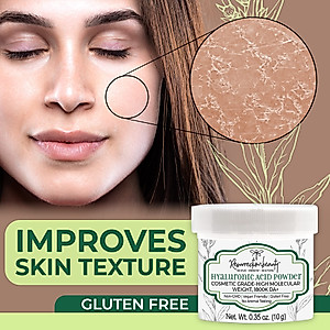 Pure Hyaluronic Acid Powder High Molecular Weight Sodium Hyaluronate to Make Your Own Premium Moisturizing Beauty Serum, Skincare Mask Treatment, Vitamin C Serums & DIY Facial Skin Care Products 10g