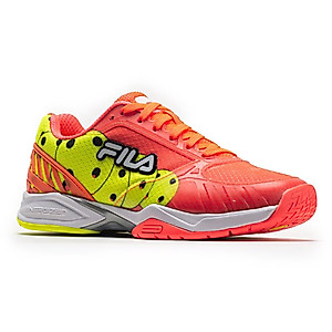 Fila Womens Volley Zone, Color: Fycr/Wht/Sfty, Size: 7.5 (5PM00598-664-7.5)