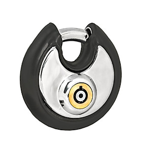 FJM Security SX-795 Hardened Steel Disc Padlock with Tubular Keyway & Rubber Bumper