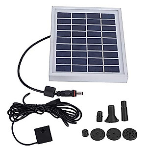 plplaaoo Solar Fountain Pump,Solar Fountain Pump for Bird Bath,Solar Water Pump Kit for Bird Bath Ponds Garden,Solar Powered Water Pump with Panel Water Pump for Outdoor Fountain
