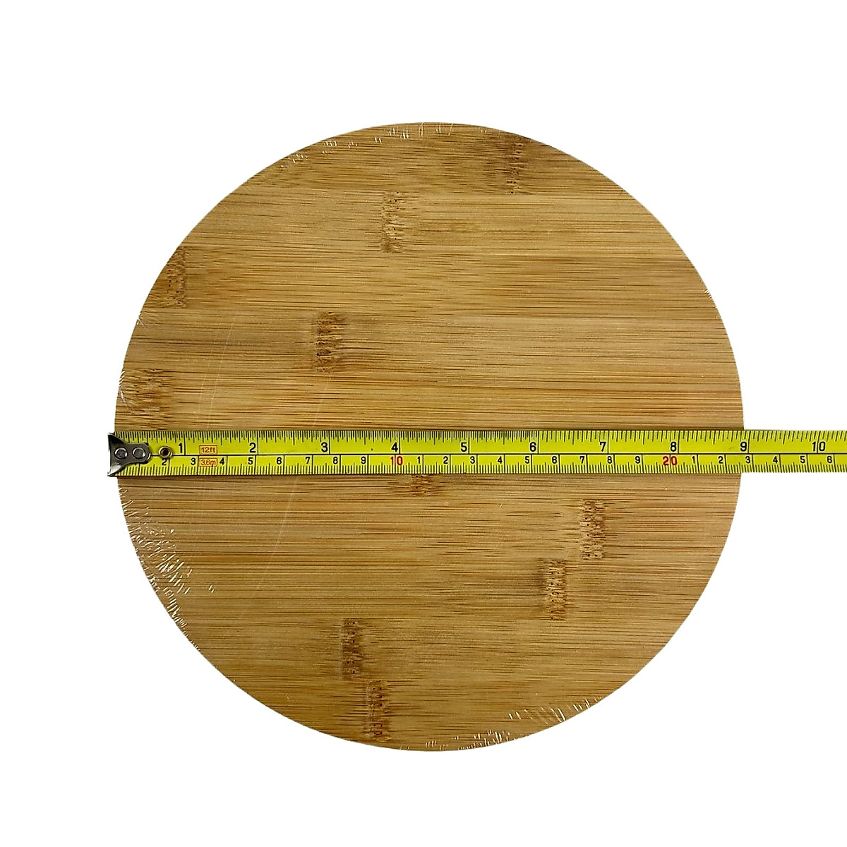(Set of 12) 9" Round Bulk Plain Bamboo Cutting Board, Placemat | For Customized, Personalized Engraving Purpose | Wholesale Premium Bamboo Board