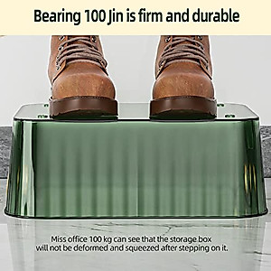 BIEDUM 2 Pack Open Compartment Clear Plastic Organizer, Rectangular Makeup and Vanity Storage Bin and Pantry Caddy with Pass-Through Handles for Bathroom Kitchen Refrigerator Organizers and Storage